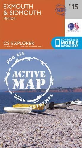 Exmouth and Sidmouth (Map) OS Explorer Active Map | eBay