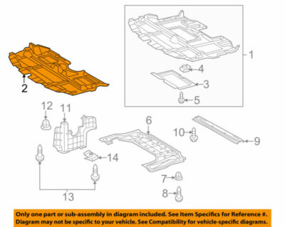 51410-53130 Toyota Cover, engine under 5141053130, New Genuine OEM Part ...