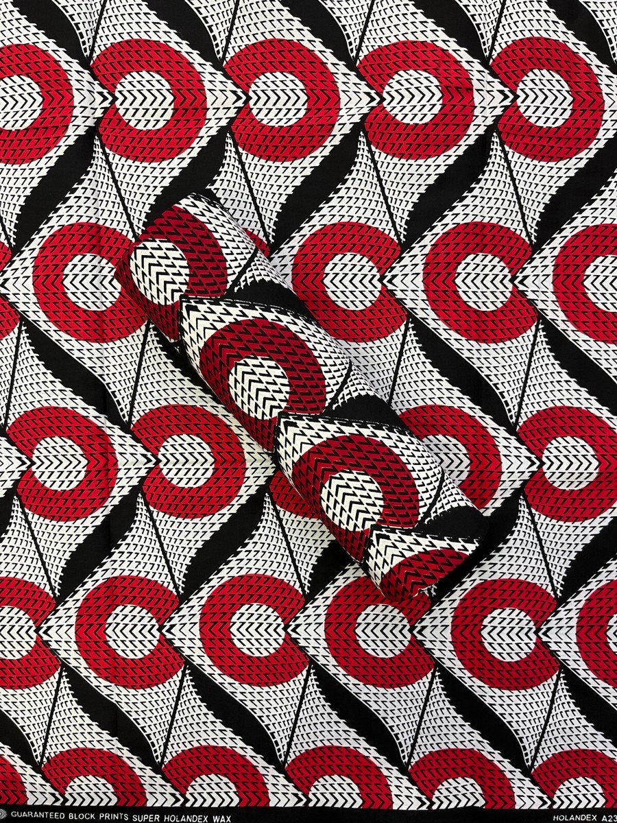 Red African Fabric Patterns African Fabric, Wax Fabric, Original