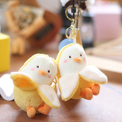 1Pc Creative Mango Duck Plush Keychain Pendant Peeled Mango Duck D'mj ...