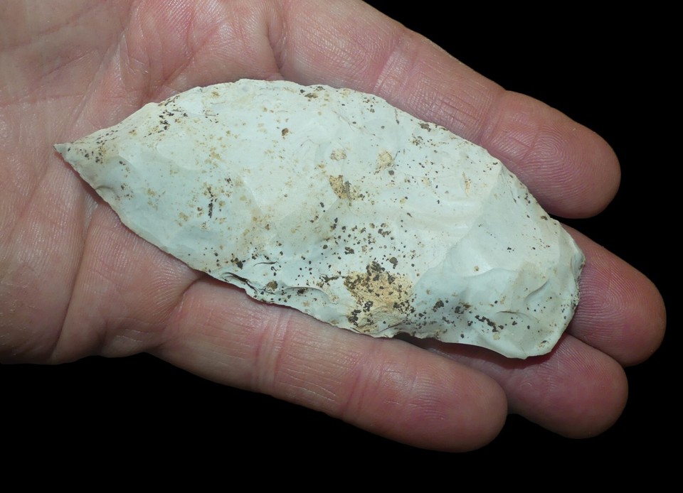 CRESCENT KNIFE MORGAN CO MO MOZARKITE INDIAN ARROWHEAD ARTIFACT ...