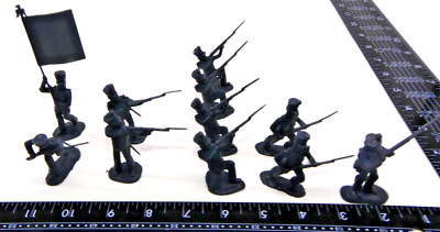 Lot of Blue Soldiers Military Army Men Figure Toy Figurine Miniature ...