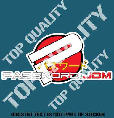 PASSWORD JDM Decal Sticker Retro Vintage JDM DRIFT JAPAN RALLY DECALS ...