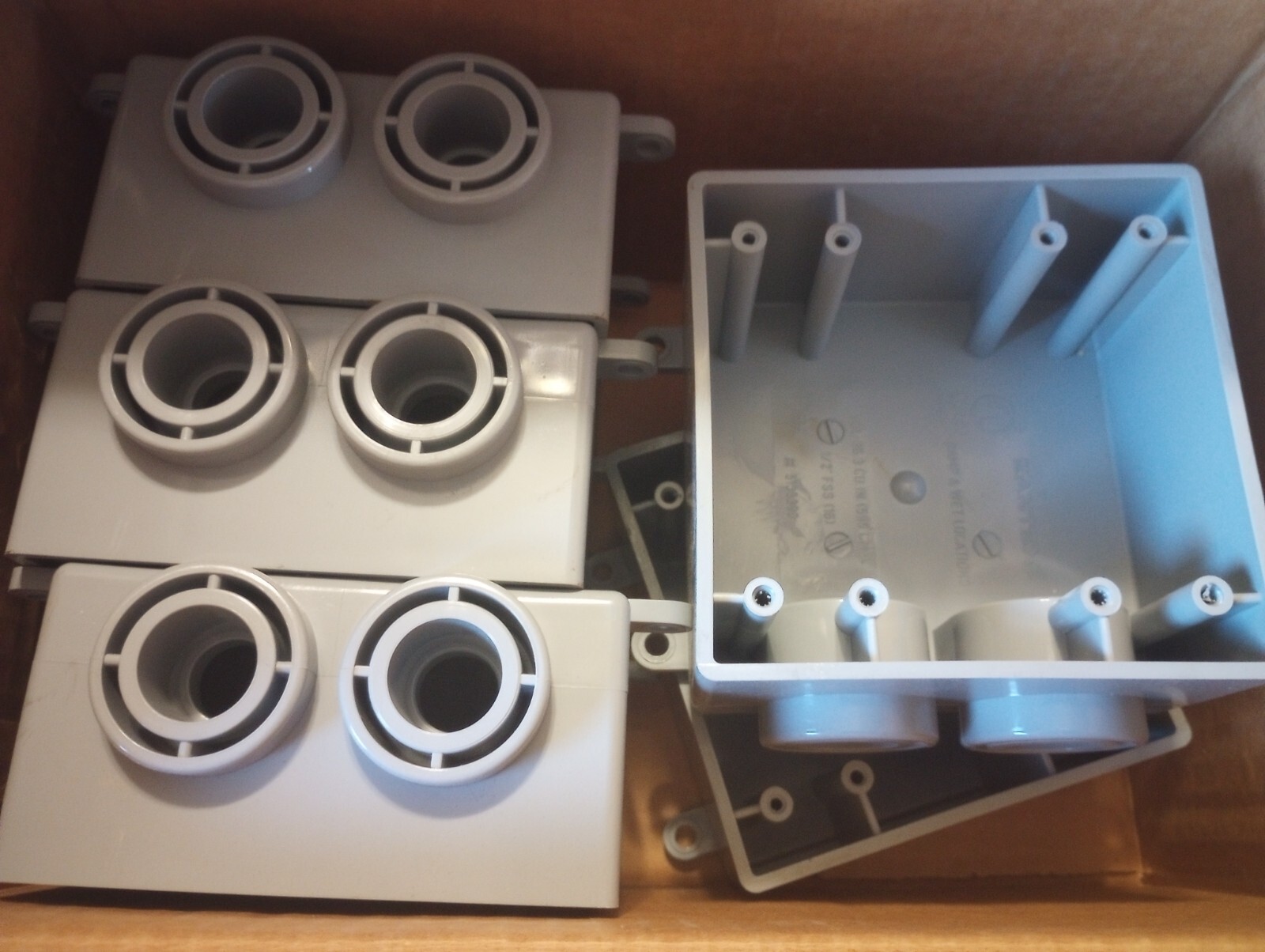 5 Cantex 5133390 Weatherproof Electrical Box, Type FSS 1/2" , Two-Gang ...