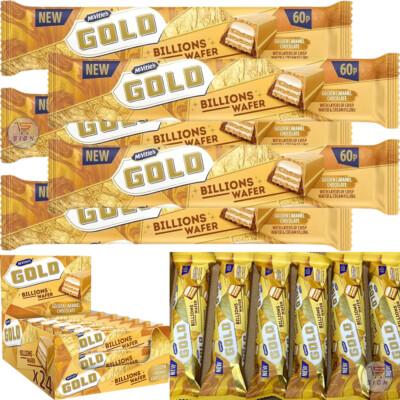 McVitie's Gold Billions Wafer Golden Caramel Chocolate Bar 39g Kids ...