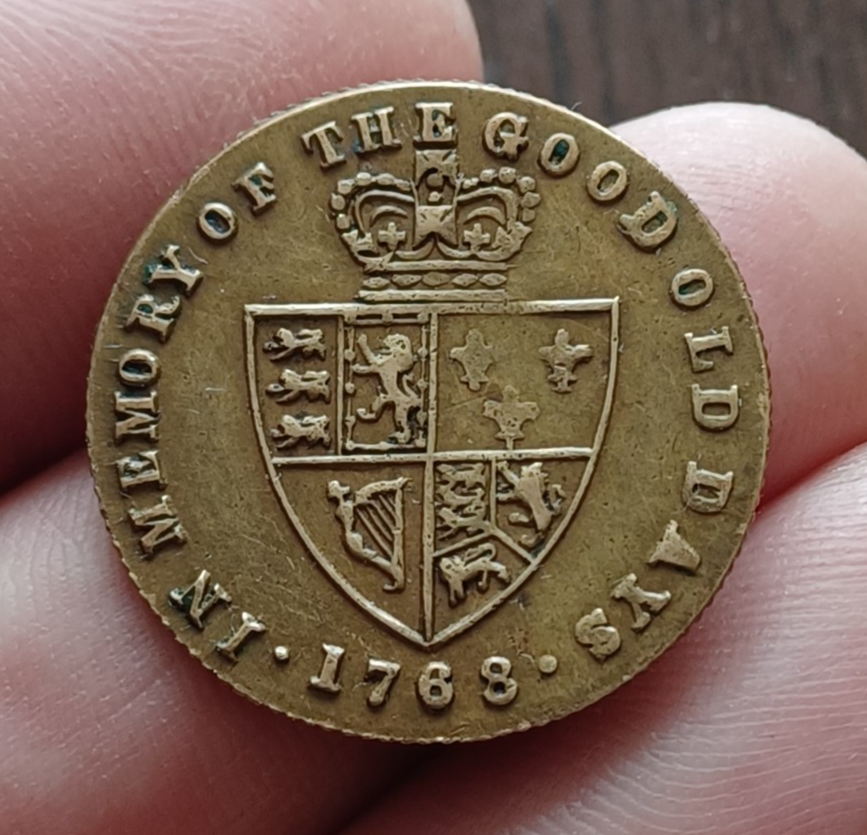 1768 George III In Memory Of The Good Old Days Gaming Spade Token GOOD ...