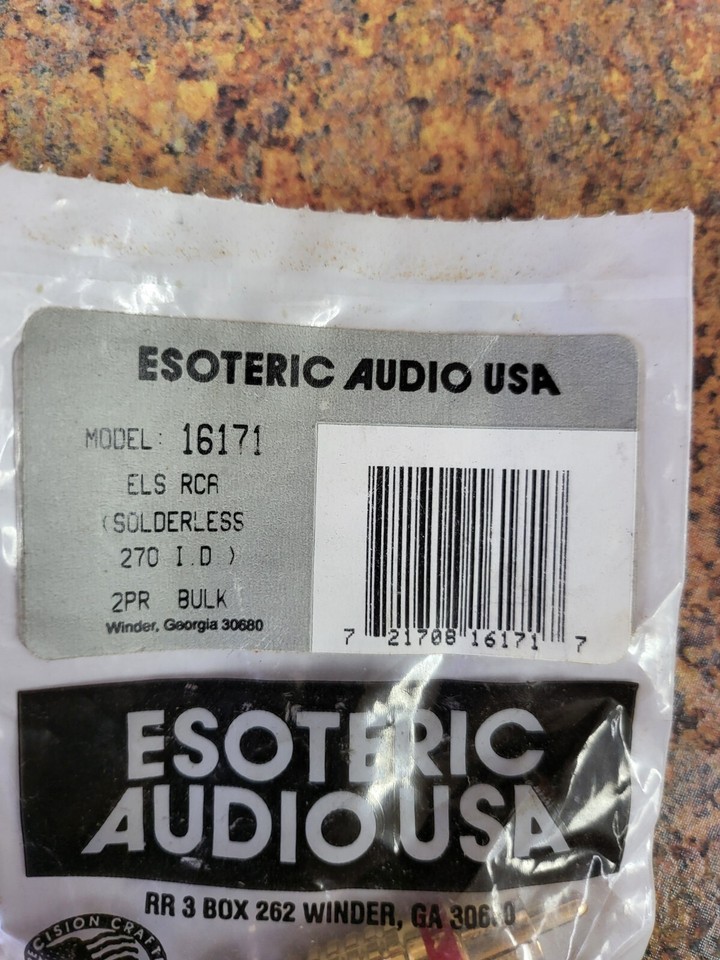 Brand New Esoteric Audio USA 2 Pair RCA Jacks | eBay