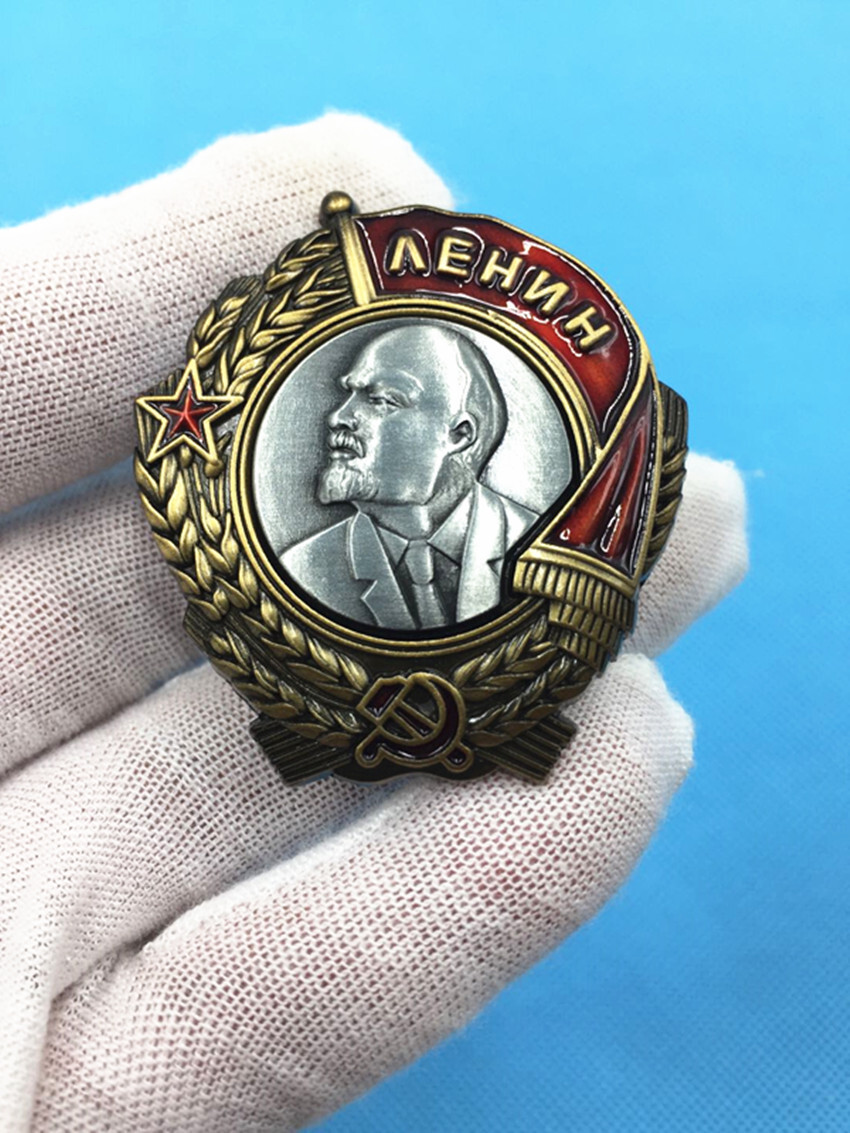 Order of Lenin Communist Labour Worker Award Brooch Pin Badge USSR ...