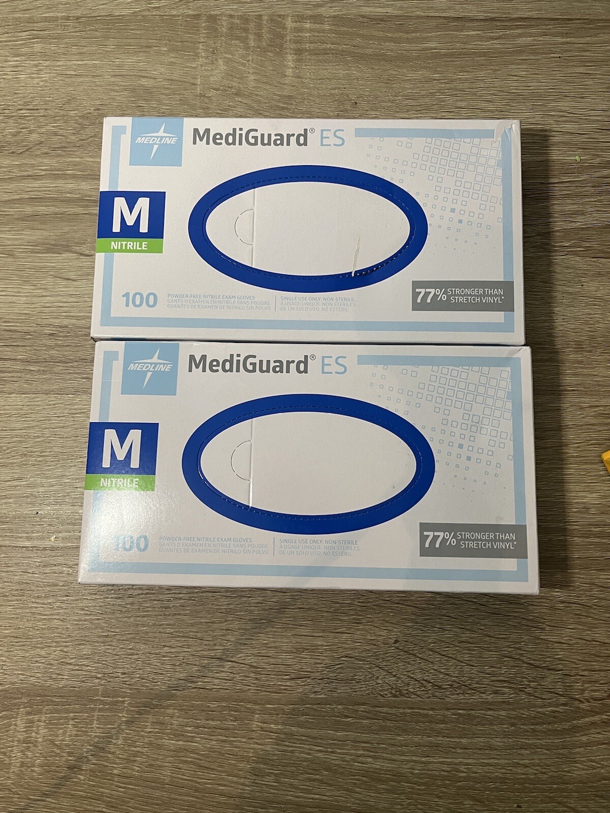 2x Medline MediGuard ES Powder Free Nitrile 100 Gloves Medium 77% ...