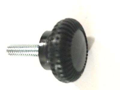 48 PCs KNOB Plastic Round Knob 3/4" dia. 8-32 threaded steel plated ...