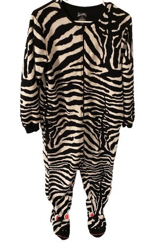 Nick & Nora Footed Pajamas Zebra One Piece Halloween Costume Women Size ...