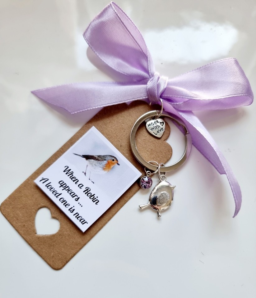 Robin Charm Keyring/Bag Charm Robins Appear when loved ones are near ...
