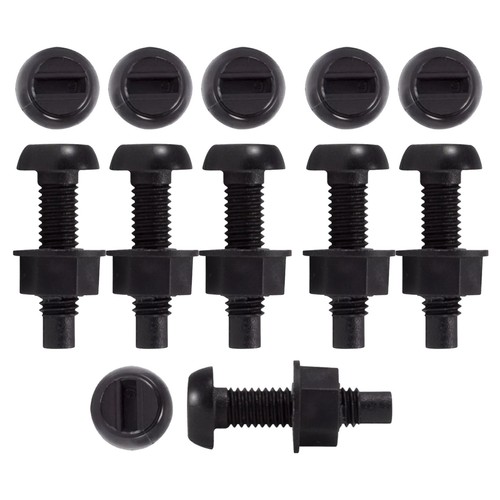 6 Vehicle Number Reg Plate Screws Bolts and Nuts Fitting Fixing Kit ...
