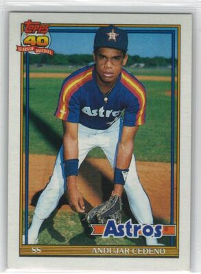 1991 Topps #646 Andujar Cedeno Rookie Card RC Astros | eBay