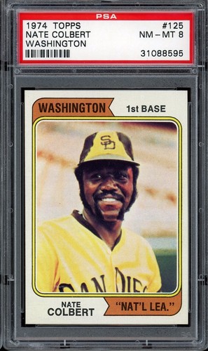 1974 Topps Baseball #125 Nate Colbert Washington PSA 8 | eBay