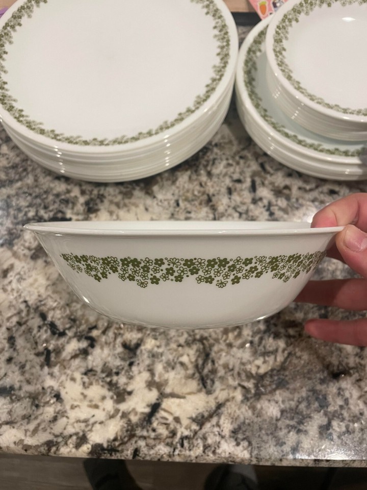 Vintage Corelle Spring Blossom Green (Crazy Daisy) Dinnerware Single ...