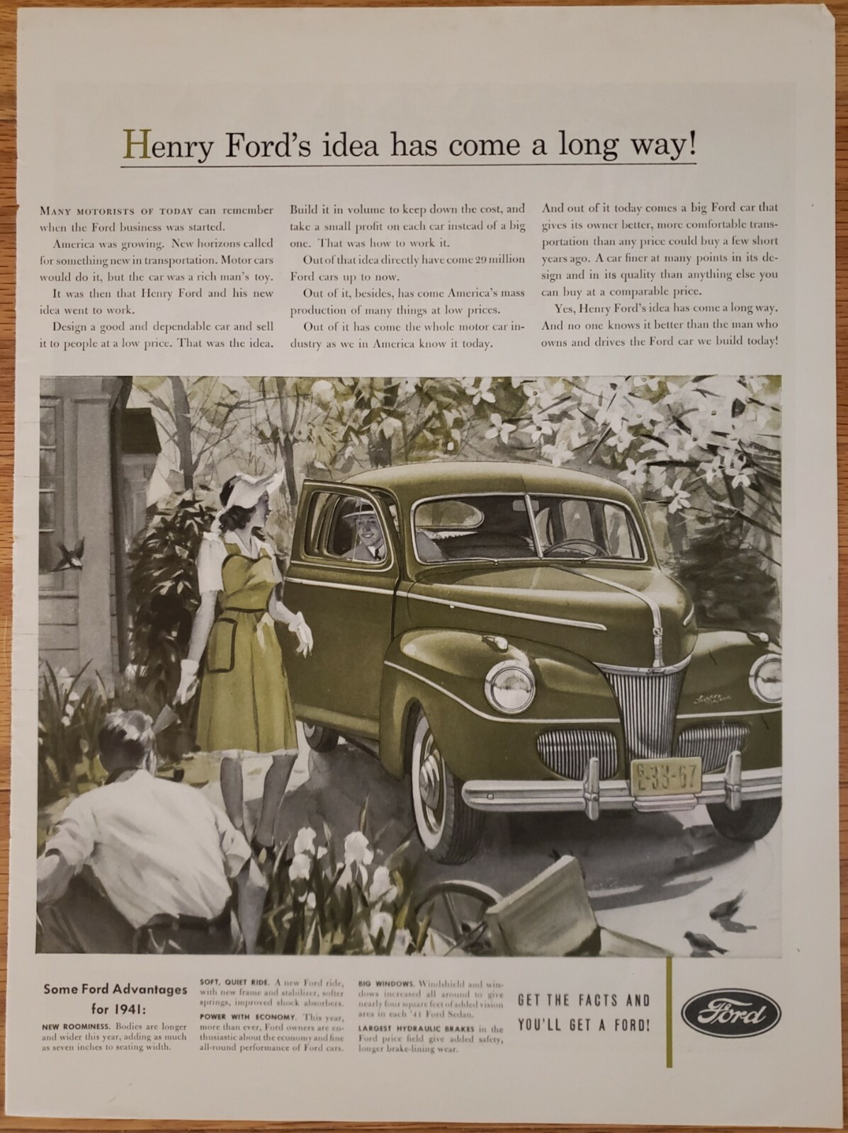 1941 Ford car magazine ad #1 -- Get the facts... and you'll get a Ford ...
