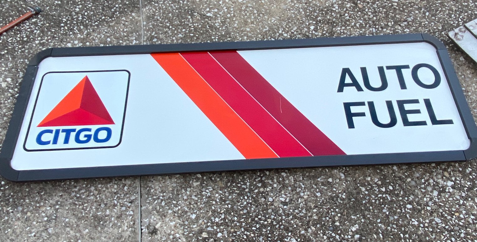 CITGO AUTO FUEL GAS STATION Gas PUMP METAL ADVERTISING SIGN 73.5” X 25 ...