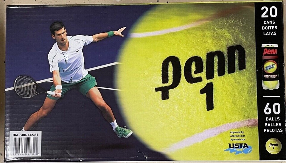 Penn Championship USTA League Tennis Balls 20 Cans 60 Balls Practice ...