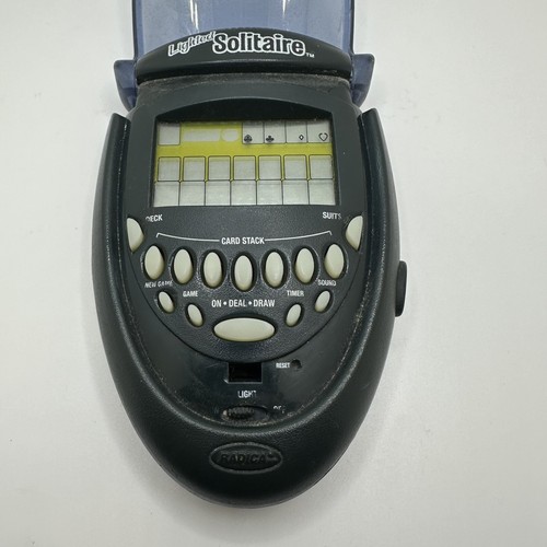 2003 Radica Lighted Solitaire Electronic Handheld Game Blue Flip Cover ...