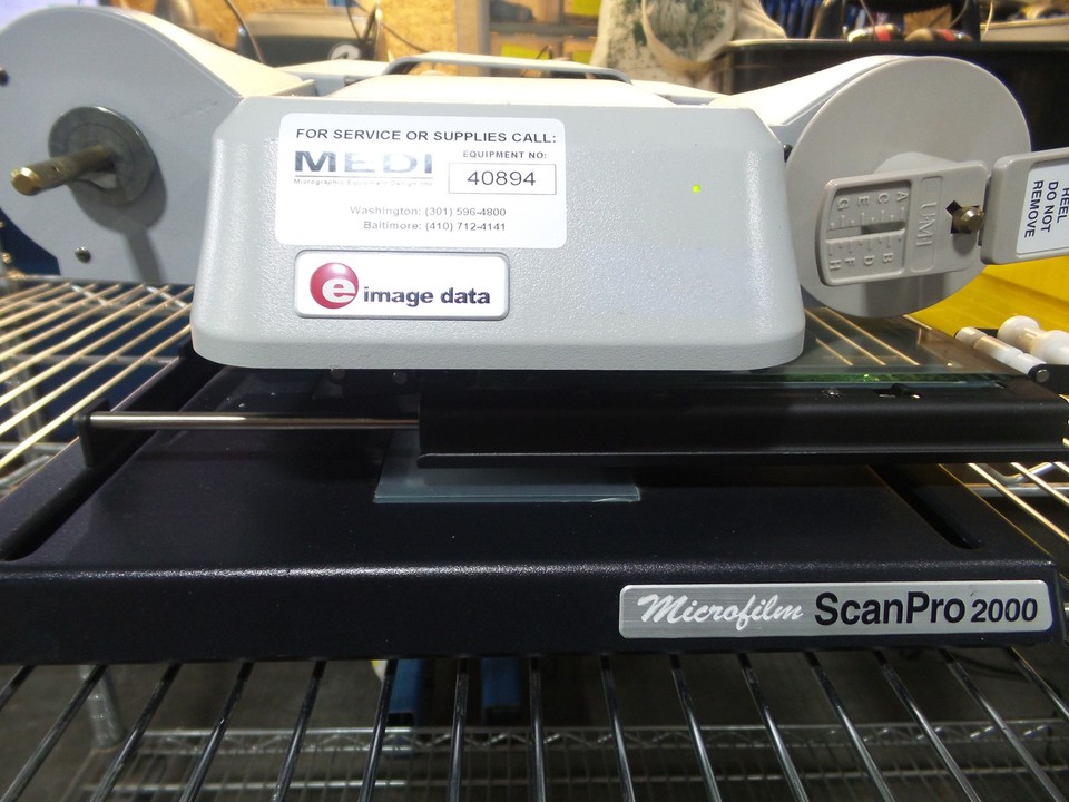 e-Image Data Corp. ScanPro 2000 Desktop Microfilm Scanner MSPGDX-SP7 | eBay