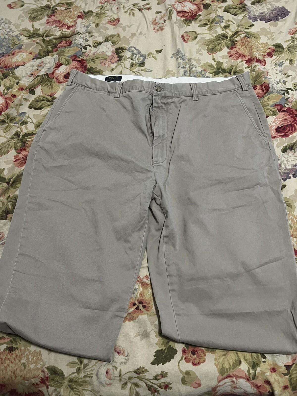 Polo Ralph Lauren Men Andrew Pants Pleated Khaki Big & Tall Sz 42x36 ...