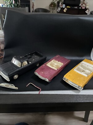 3 Vintage Model Vehicles 63 Ford Pick Up 62 Teebird 63 Merc For Parts ...