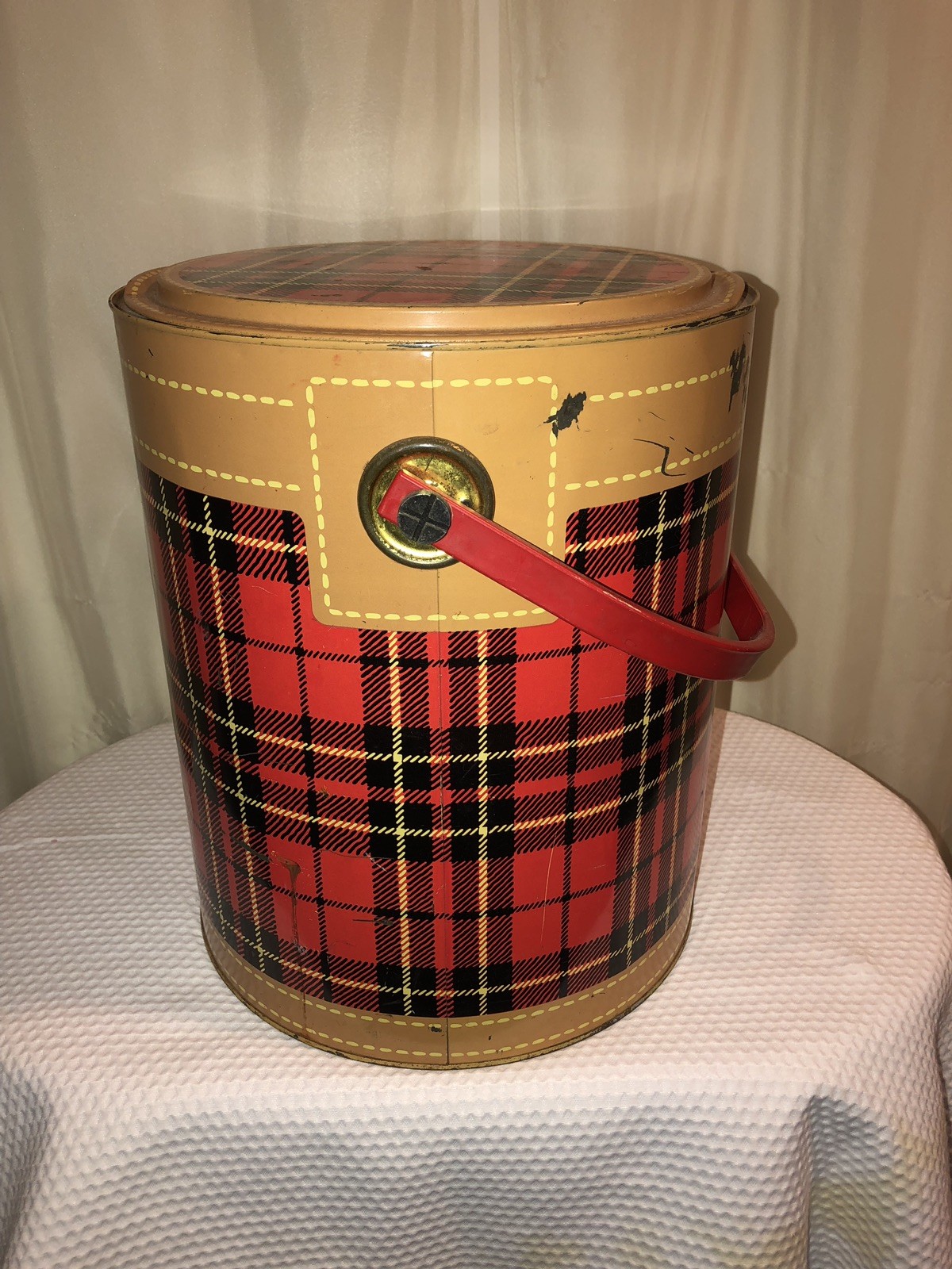 Vtg Plaid Metal Cooler Skotch Kooler Picnic Container Hamilton 4 Gallon ...