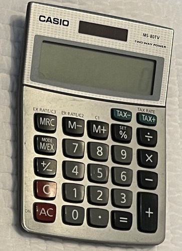 Casio MS-80TV Two Way Power Solar Desktop Calculator Tested Working | eBay