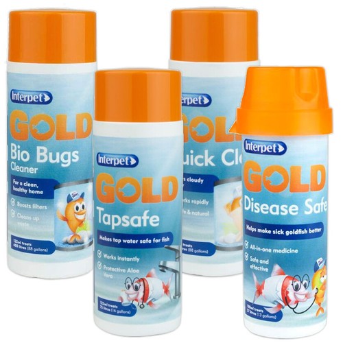 INTERPET GOLD TREATMENTS TAP FISH DISEASE SAFE HEALTHY AQUARIUM FISH ...