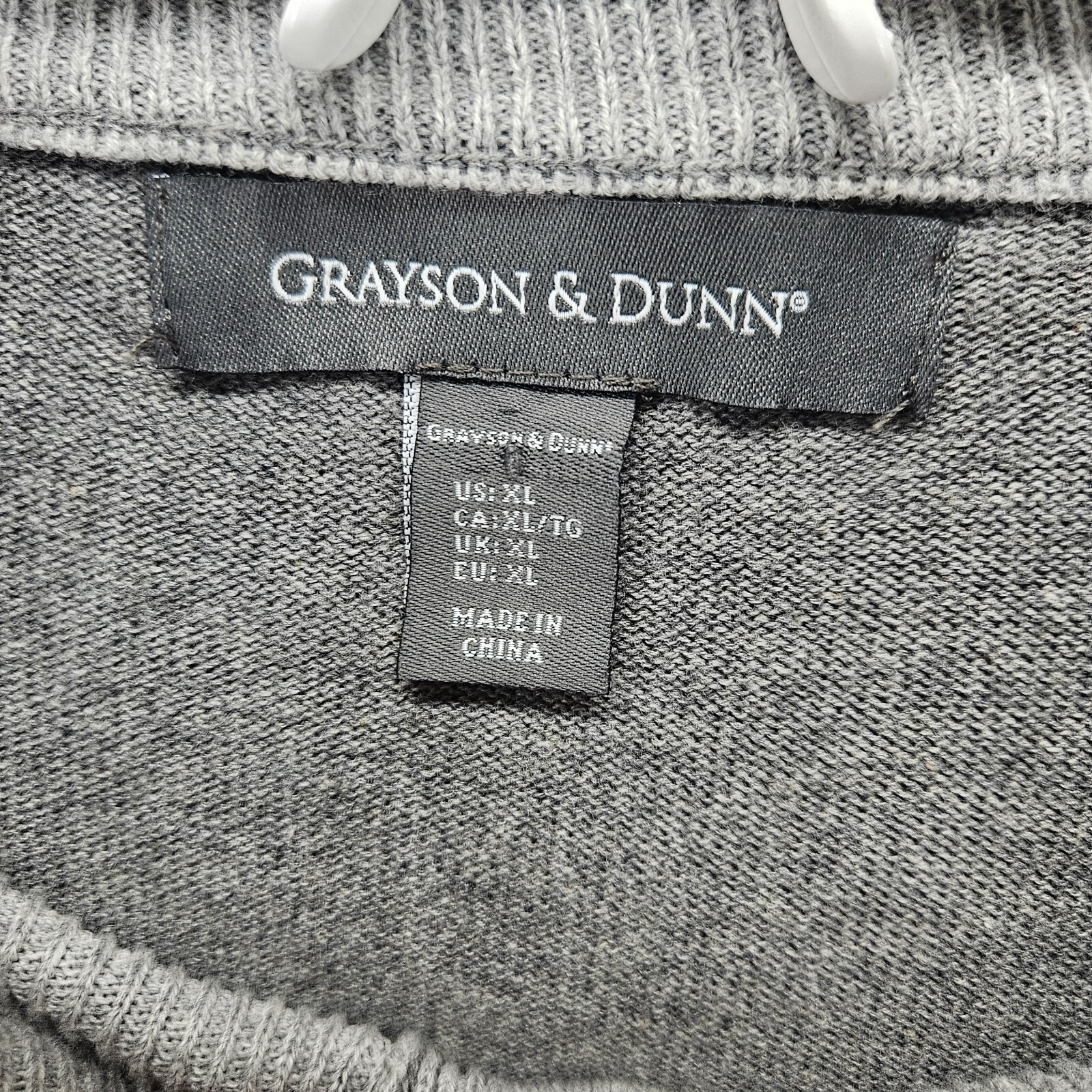 Grayson & Dunn Men's XL 1/4 Button Cotton Gray Long Sleeve - Flaw | eBay