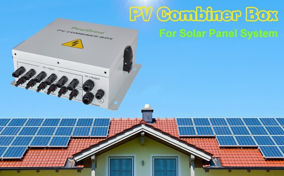 6 String PV Combiner Box Lightning Arrester 63A Circuit Breaker for ...