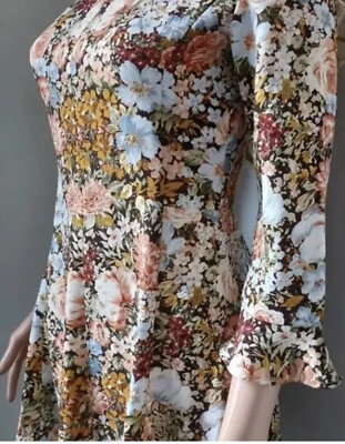 Zara Blogger Printed Floral Mini Dress 8378/340 Size S | eBay