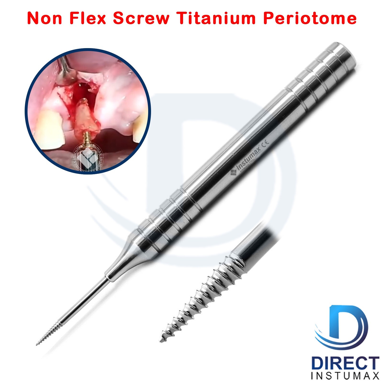 Dental Extraction Screw Flex Periotome Periodontal Titanium Non Flex ...