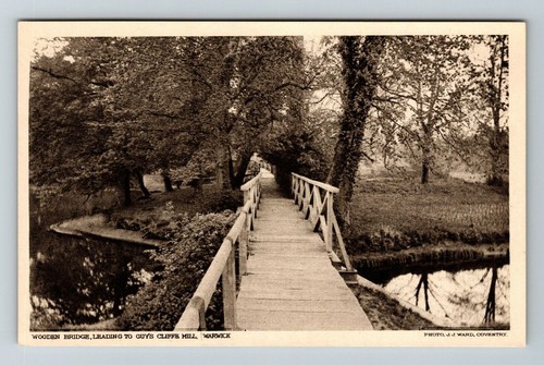 Warwick UK-United Kingdom, Wooden Bridge Guy's Cliffe Mill Vintage ...