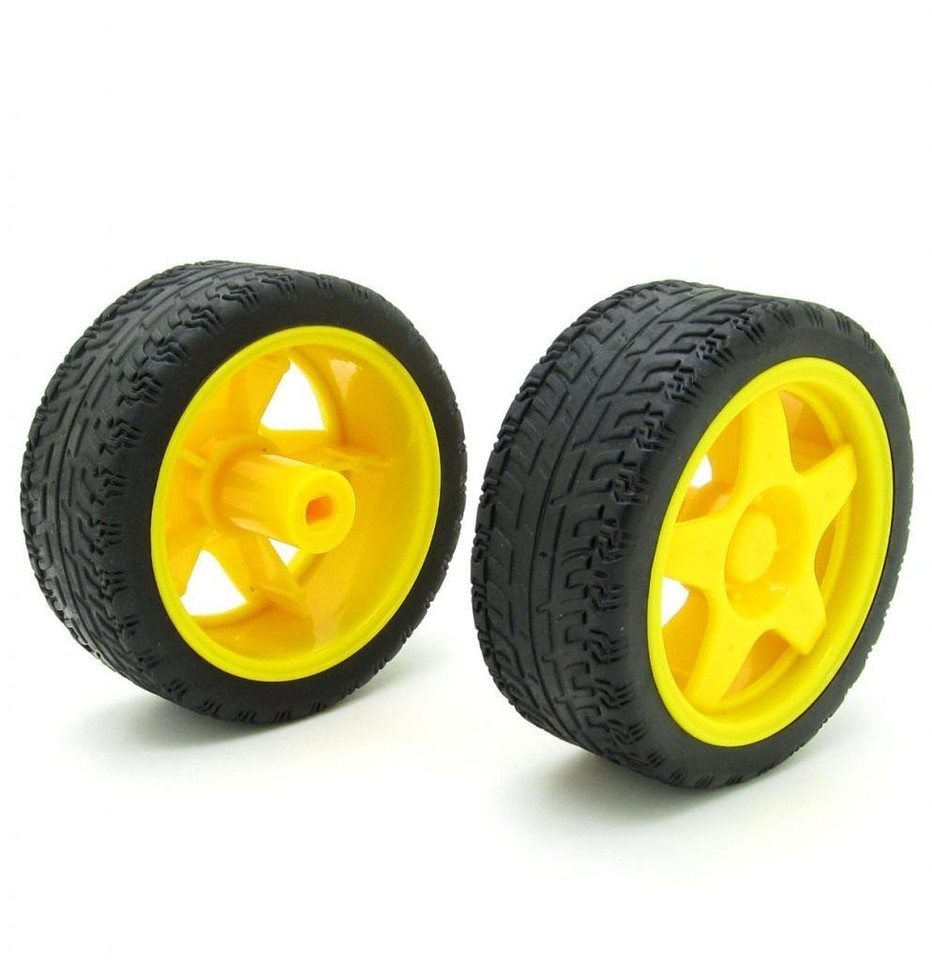 1PCS Small Smart Car Model Robot Plastic Tire Wheel 65x26mm for arduino ...