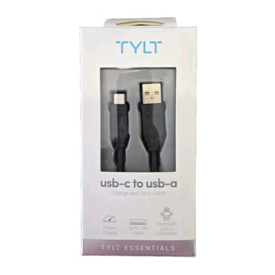 Tylt USB-C to USB-A Fast Charging Cable Black | eBay