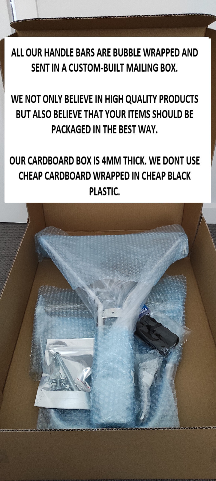 SCOTT BONNAR 45 HANDLEBARS FULL SET (CHROME PLATED) +LEVER+FIXINGS ...