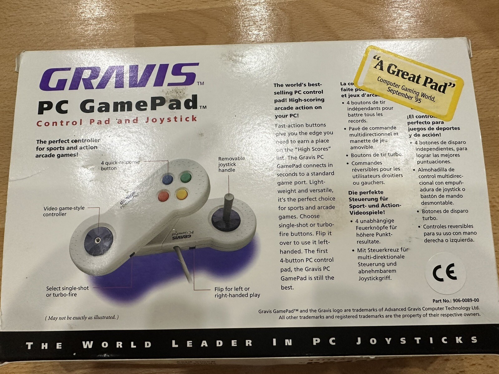 Gravis+PC+GamePad+Controller+with+Stick+Vintage+1992+TESTED for sale ...