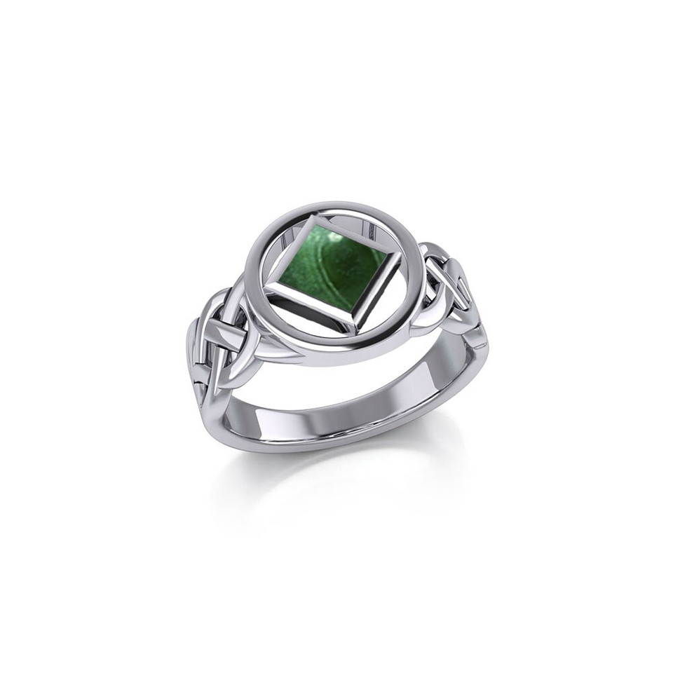 Celtic NA Recovery 925 Sterling Silver Ring Peter Stone Narcotics ...