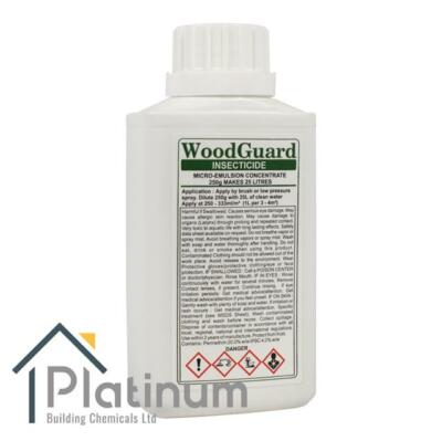 WOODGUARD Insecticide Woodworm Killer Concentrate (Makes 25L) | Wood ...
