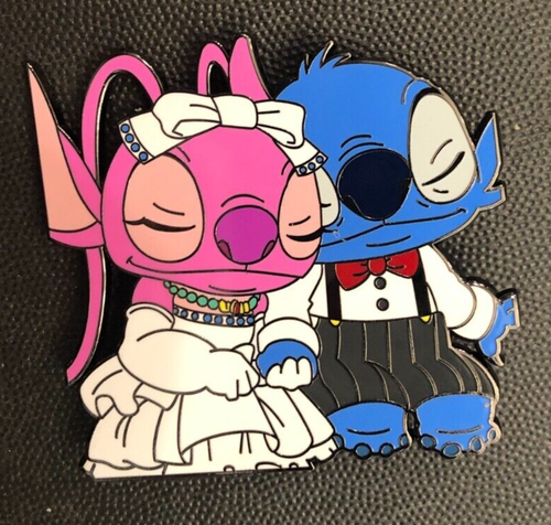Disney pin Lilo & Stitch Angel bride groom wedding marriage dress ...