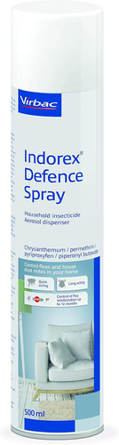 Flea Spray Indorex Defence Household Fleas & Dust Mite Killer 500Ml ...