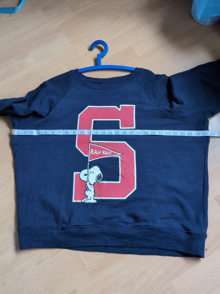 M&S Peanuts Sweater Sweatshirt Womens Grey Navy Blue Size 20 Good ...