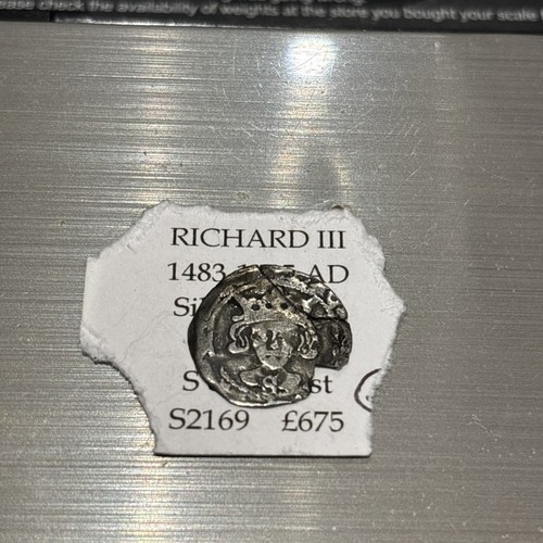 Richard III Durham Mint silver penny - S on breast - S2169 - Ex Silbury ...