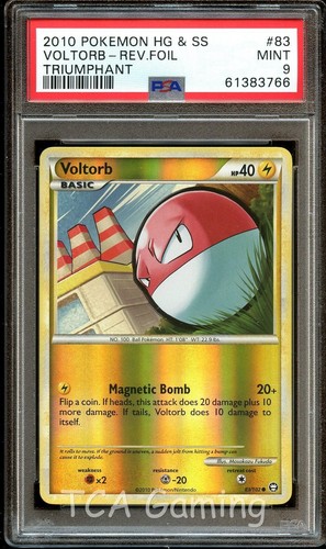 PSA 9 MINT Voltorb 83/102 REVERSE HOLO Triumphant Pokemon Card 766 | eBay
