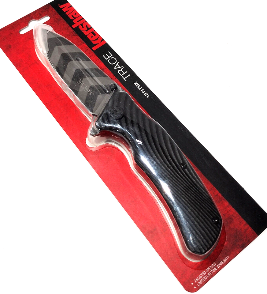 KERSHAW KS1311 Black Trace Spring Open Assisted Tactical Folding Pocket ...