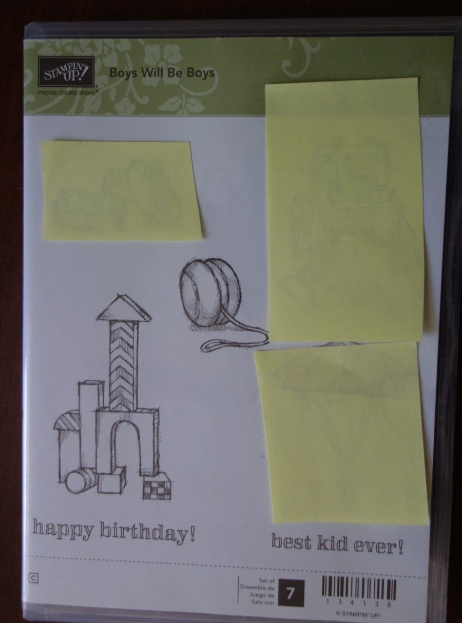 Stampin' Up! Boys Will be Boys Stamp Set Yo-Yo Sentiments 4 Stamps Not ...