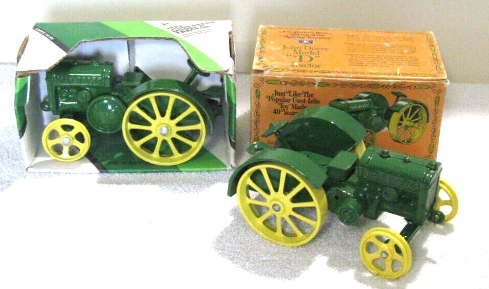 2 VINTAGE ERTL 1/16 JOHN DEERE D TRACTOR 1923 IN BOX VINDEX REPLICA ...