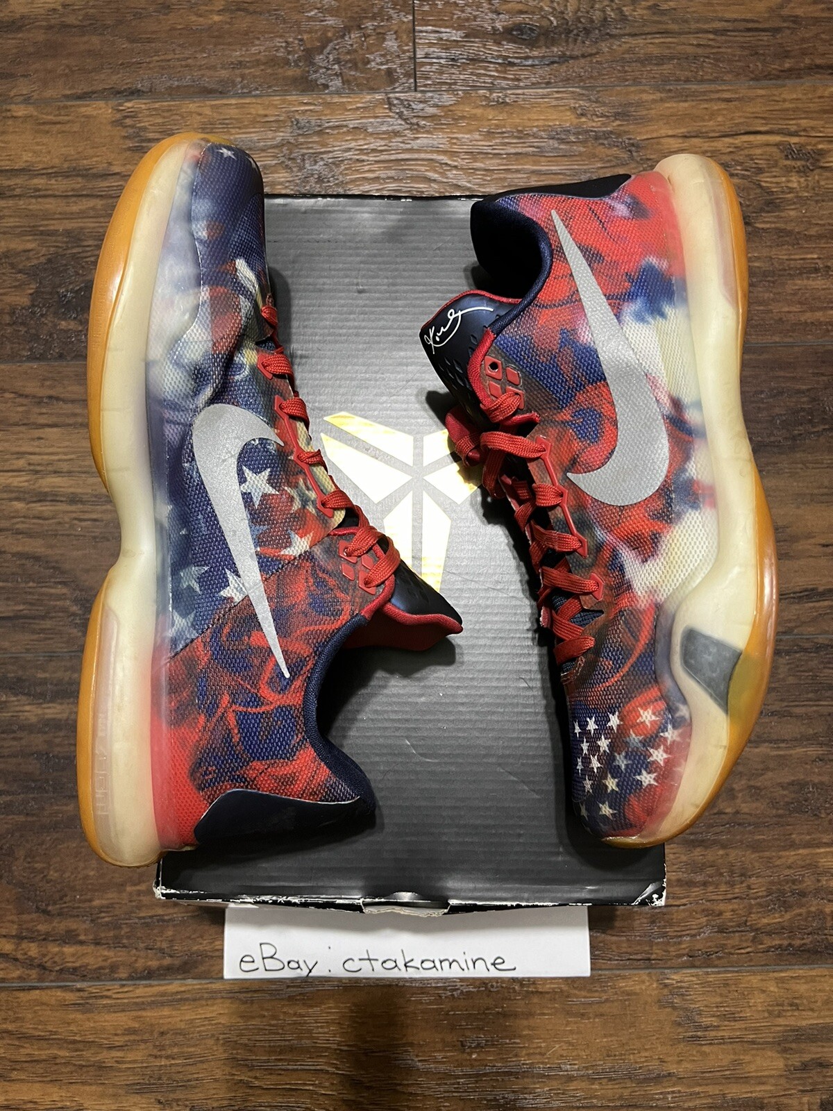 Nike Kobe 10 X USA 2015 Independence Day Shoe US Men Size 11 Used ...